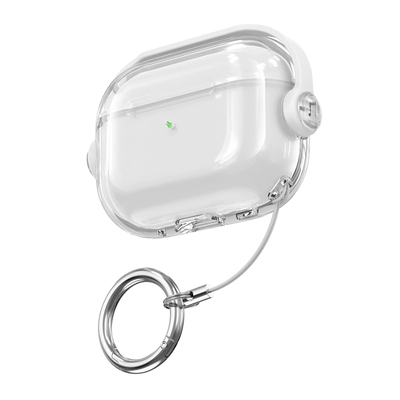 适用苹果airpodsPro3透明保护套airpods4锁扣开关保护壳苹果pro耳机壳airpods3保护壳airpodspro2第三代防摔