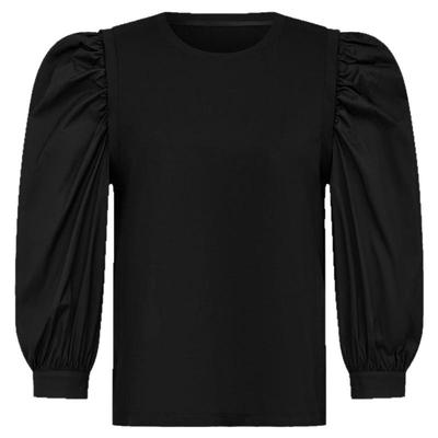 曼德诗通勤拼接设计小衫