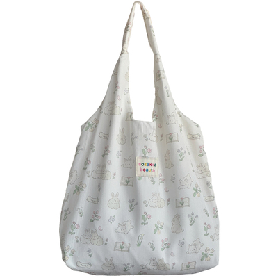 喜凡你单肩包小熊甜美压花托特