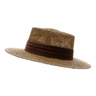 法式高级绑带草帽春夏平沿