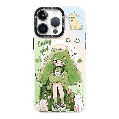 森林可爱少女适用iPhone17Promax手机壳磁吸支架苹果16保护套ip15网红超薄ins风plus全包14防摔ip13Pro新款女