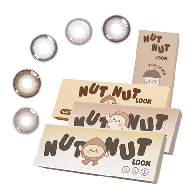 坚果力美瞳日抛10片可可酱色美瞳NUTNUTLOOK