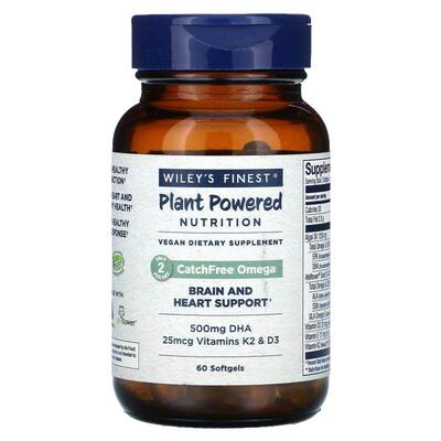 Wiley's Finest,CatchFree Omega，60 粒软胶囊