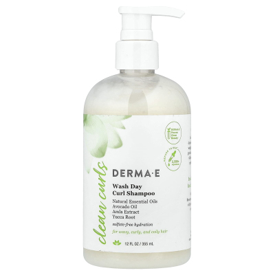 DERMA E,Ramos Clean Curls, Wash Day Curl Shampoo, For Wavy,