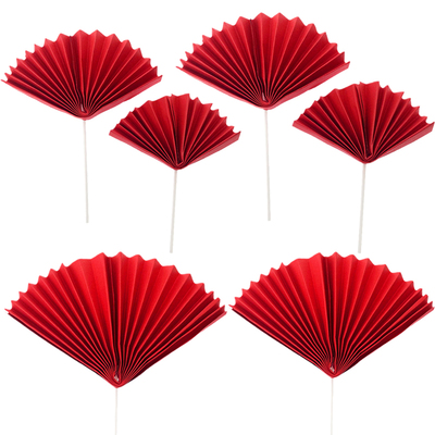 中国风折扇梅花插件祝寿扇子摆件