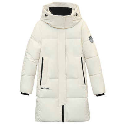 雅鹿冬季极寒加厚女中长羽绒服女