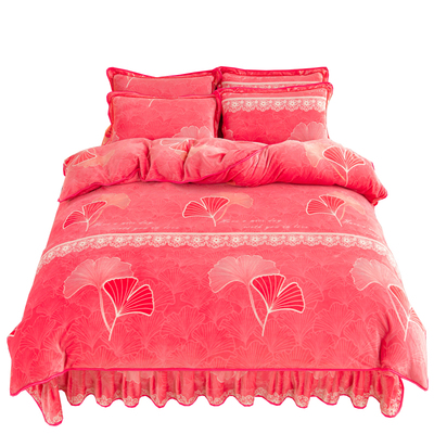 A类牛奶绒四件套冬季双面珊瑚绒