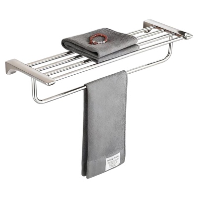 杜拉维特毛巾架不锈钢浴巾架卫生间免打孔简约毛巾挂浴室厕所壁挂
