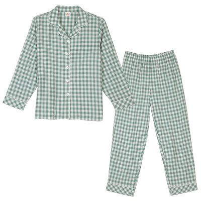 铜牛绒格棉家居女套 秋冬家居服睡衣套装田园风纯棉宽松休闲VJ124