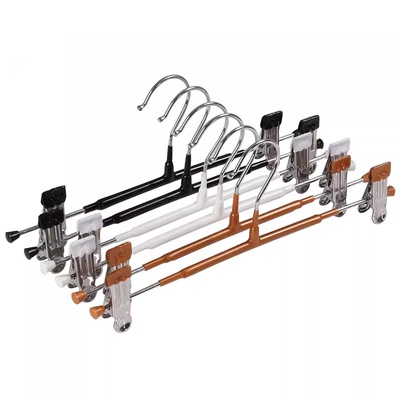 护衣裤架架子家用防滑挂裙夹衣架无痕裤夹夹子衣柜多功能收纳裤子