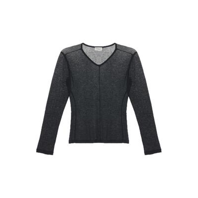 THE MEANING OF 设计师品牌 25春夏 修身V领长袖T恤 SOLSOL买手店