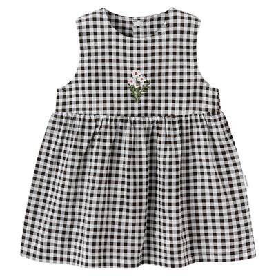 babylove女宝宝夏季格纹连衣裙