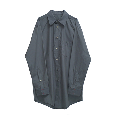 APPENDAGE新款春夏高级灰宽松休闲慵懒oversize设计感全棉衬衫