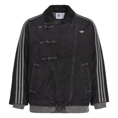 新中式保暖牛仔运动上衣棉服外套