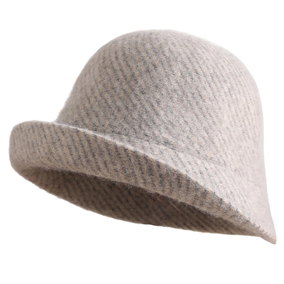 羊毛卷边渔夫帽女法式优雅帽子