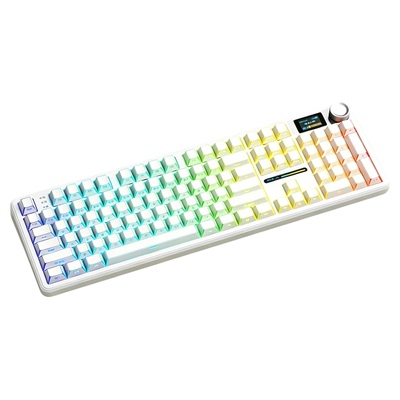狼蛛F108pro客制化机械键盘无线蓝牙三模电脑电竞游戏男女生办公