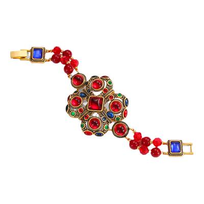 JosephWarner中古手链宫廷瑞红拜占庭风高级多宝宴会礼服配饰首饰