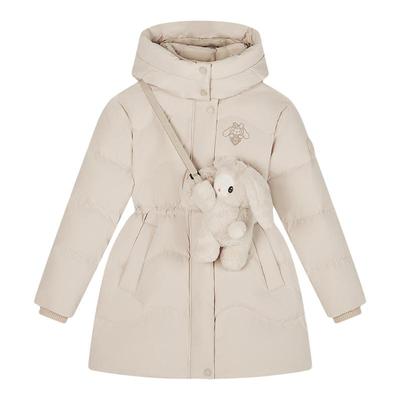 【送挎包】波司登儿童羽绒服女童外套中长款收腰舒适2025新款保暖