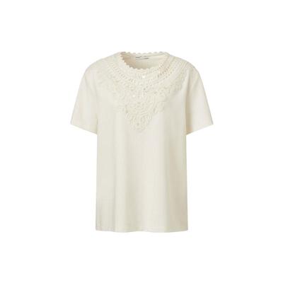 VGRASS短袖盘带绣棉混纺T恤