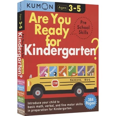 Are You Ready For Kindergarten 公文式教育Kumon 幼儿园综合练习 启蒙认知 手眼协调 数学 英语 涂色 字母6册合集英文原版进口书