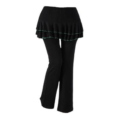 广场舞裙裤女高腰长裤新款连体莫代尔拉丁舞蹈运动裤成人瑜伽弹性