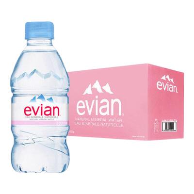法国进口Evian依云矿泉水330ml*24瓶天然弱碱性高端饮用水矿泉水