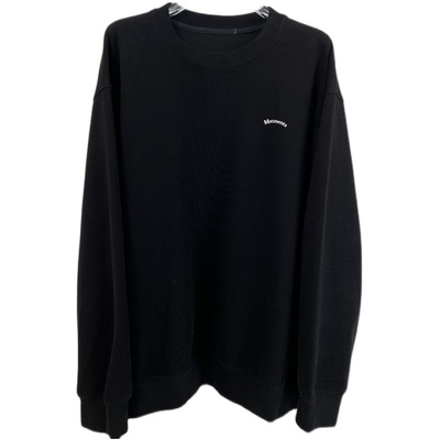 背后字母圆领长袖套头卫衣