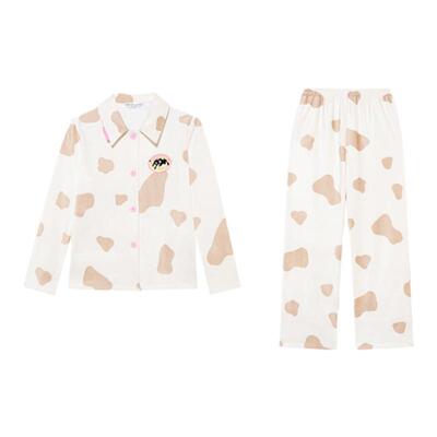 汝曼司女雪尼绒奶咖睡衣