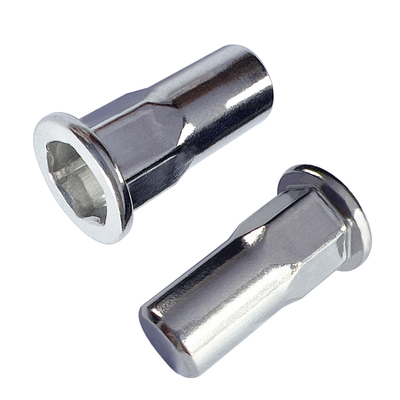 304不锈钢平头六角拉铆螺母盲孔