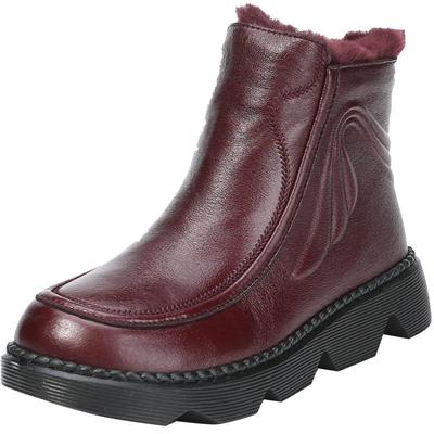 老美华加绒保暖防滑妈妈靴子