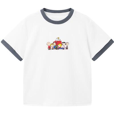 [遮热凉感]【专柜同款】MINIPEACE×史努比联名男童短袖T恤白色夏