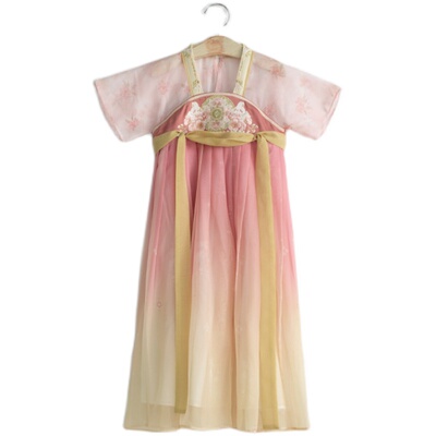 女童汉服夏季薄款短袖连
