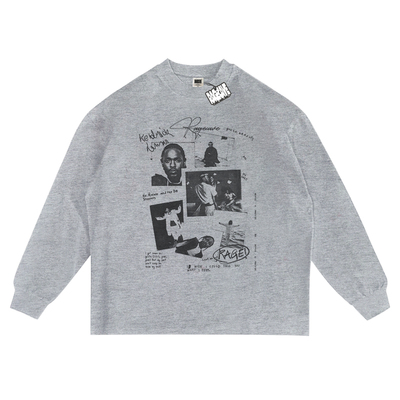 RC复古人像vintage情侣长袖男T恤