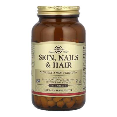 Solgar索尔加皮肤指甲头发高级MSM配方指甲肌肤头发毛糙帮助