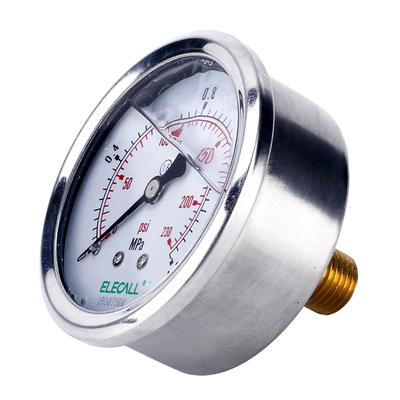 轴向耐震压力表不锈钢真空1.6mpa