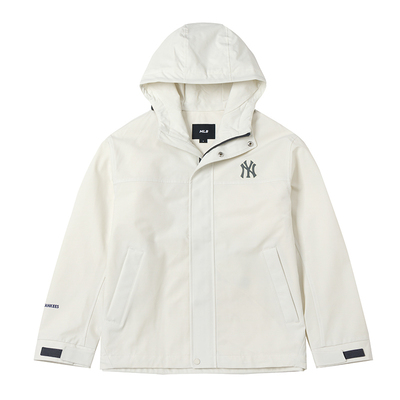 MLB户外梭织夹克外套男女装白色运动服新款旅游防风衣3AWJB0161