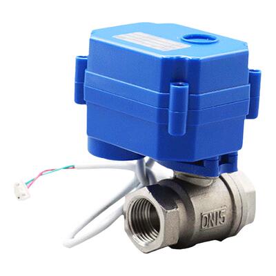 CWX-15N不锈钢微型电动阀门 直通球阀6分 内螺纹电动二通阀DN15