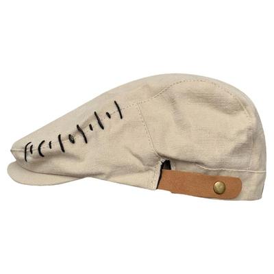 格纹前进字母刺绣牛仔布标帽子