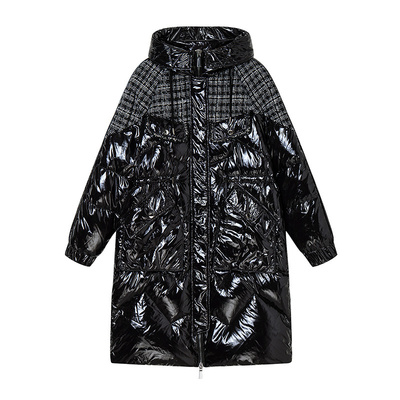 羽绒服女装长款外套连帽复古时尚