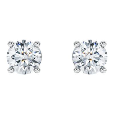 施华洛世奇Eternity培育钻石耳钉项链18K金(白色)送礼物