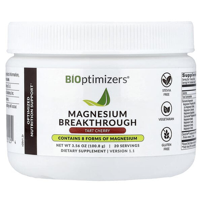 BIOptimizers,镁突破，树莓柠檬水味，4.7 盎司（134 克）