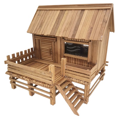 碳色小木屋建筑模型DIY创意纯手工制作材料包学校立体构成品作业