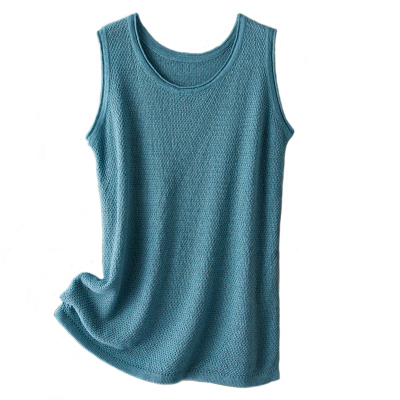 棉麻透气圆领百搭显瘦针织女背心