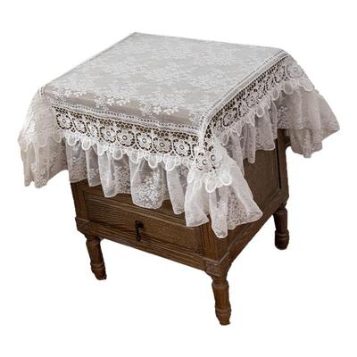 法式床头柜盖布刺绣电饭煲桌布冰箱帘微波炉洗衣机垫子冰柜防尘罩