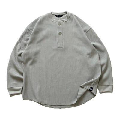 日系户外机能Versant Soleil SOLOTEX轻量华夫格亨利领长袖T恤