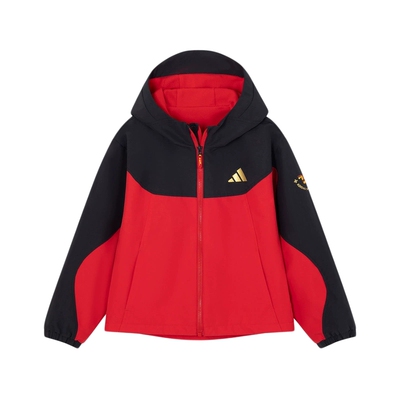 adidas阿迪达斯春季新款连帽夹克外套童装儿童运动上衣KB0577