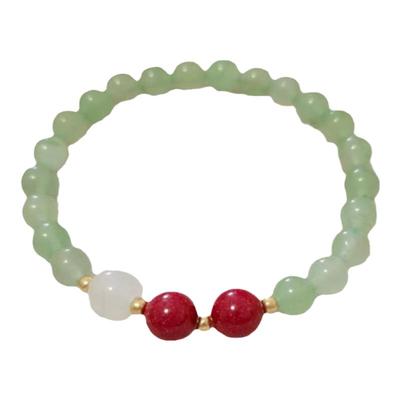 朱砂竹节手串东陵玉砂金石女生