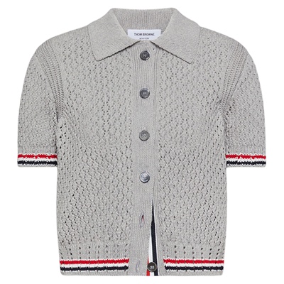 [3期免息]THOM BROWNE新品2026女士嵌花HECTOR短袖polo衫