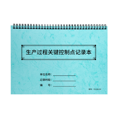 生产过程关键控制点记录本