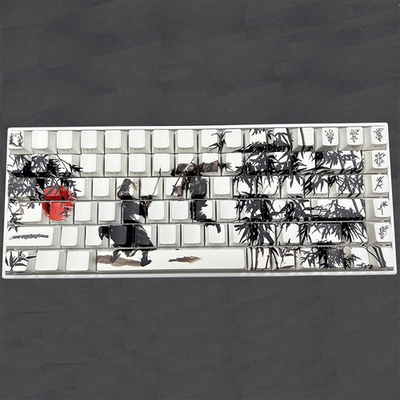 林中对决键帽原厂PBT材质五面热升华侧刻透光fire68键帽wooting60